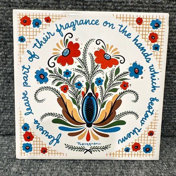 Vintage | Art | Vintage Berggren Trayner Original Tile 6x6 Flowers ...